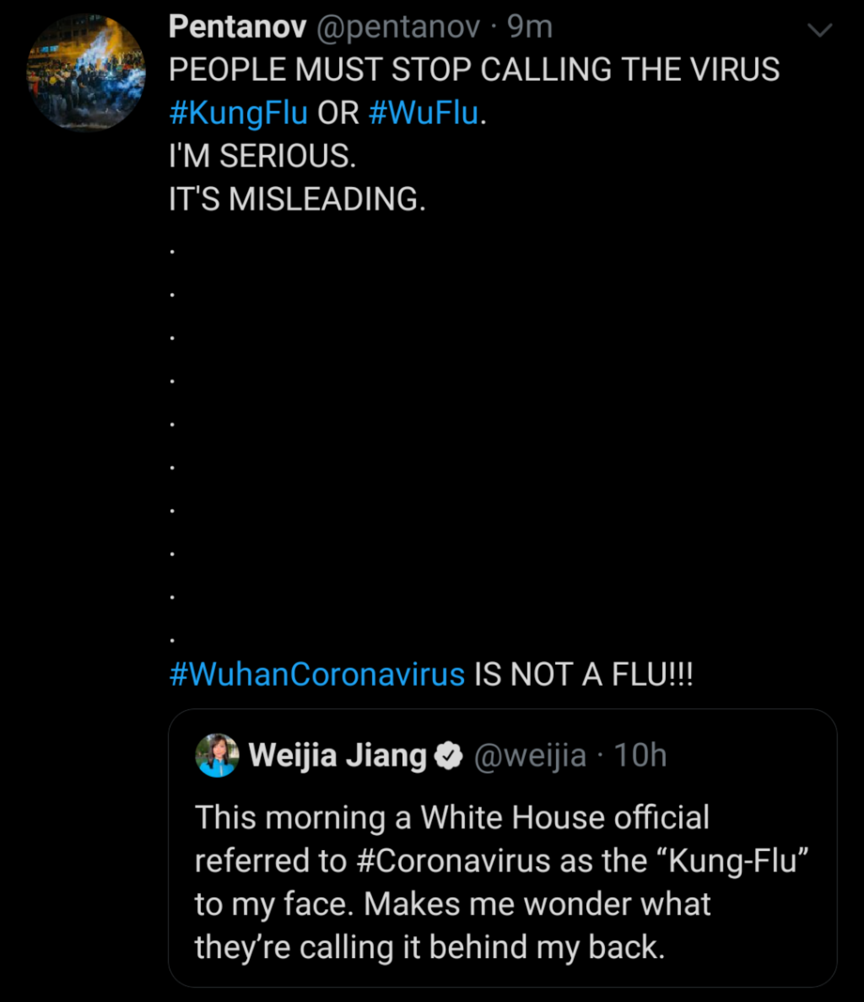 [認真] 唔該唔撚好再叫 #KungFlu & #WuFlu，好誤導先 | LIHKG 討論區