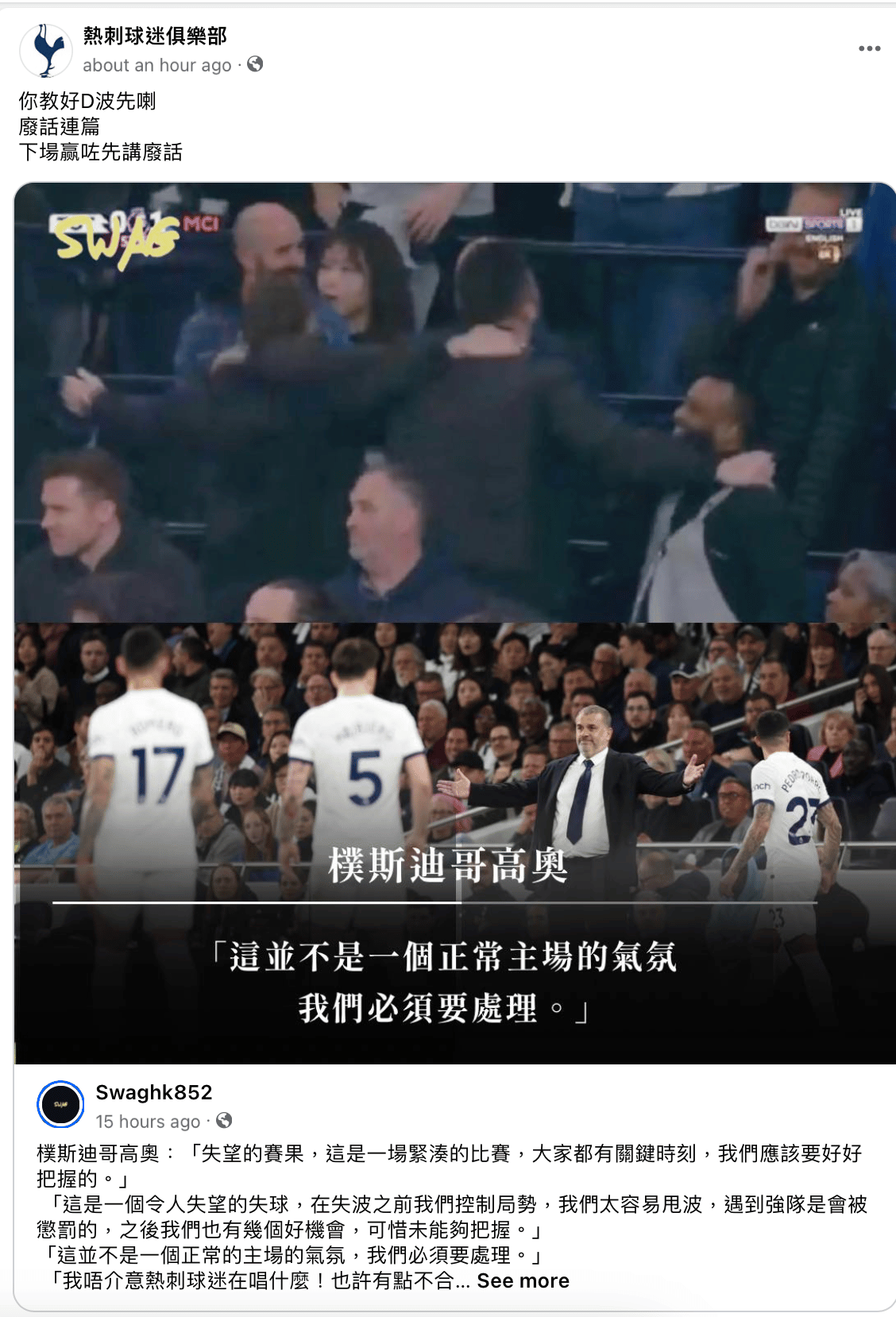 [COYS - 熱狗已盡力 下年再努力啦 嘻] 熱刺球迷永不動搖支持澳普吹水區 600 | LIHKG 討論區