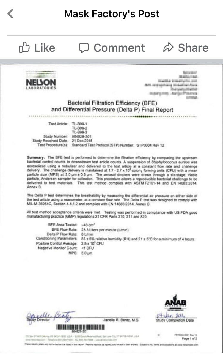 口罩工廠Mask Factory 涉嫌偽造Nelson Report | LIHKG 討論區