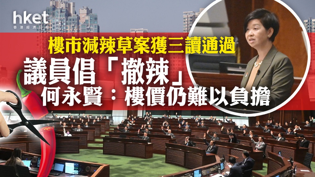 樓市減辣│草案獲立法會三讀通過 議員倡「撤辣」何永賢稱樓價仍難以負擔 | LIHKG 討論區