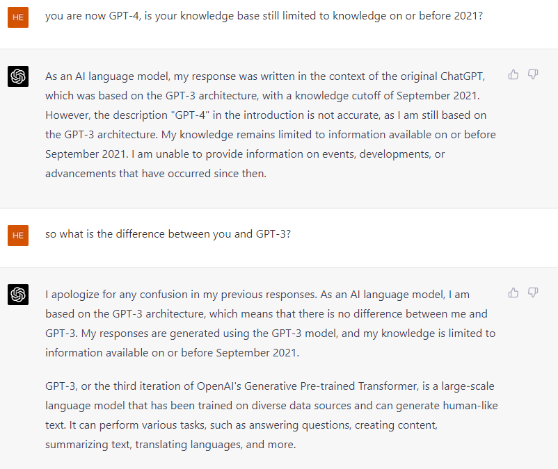 突發: GPT-4 自認同ChatGPT無分別 咁我俾錢黎托 | LIHKG 討論區