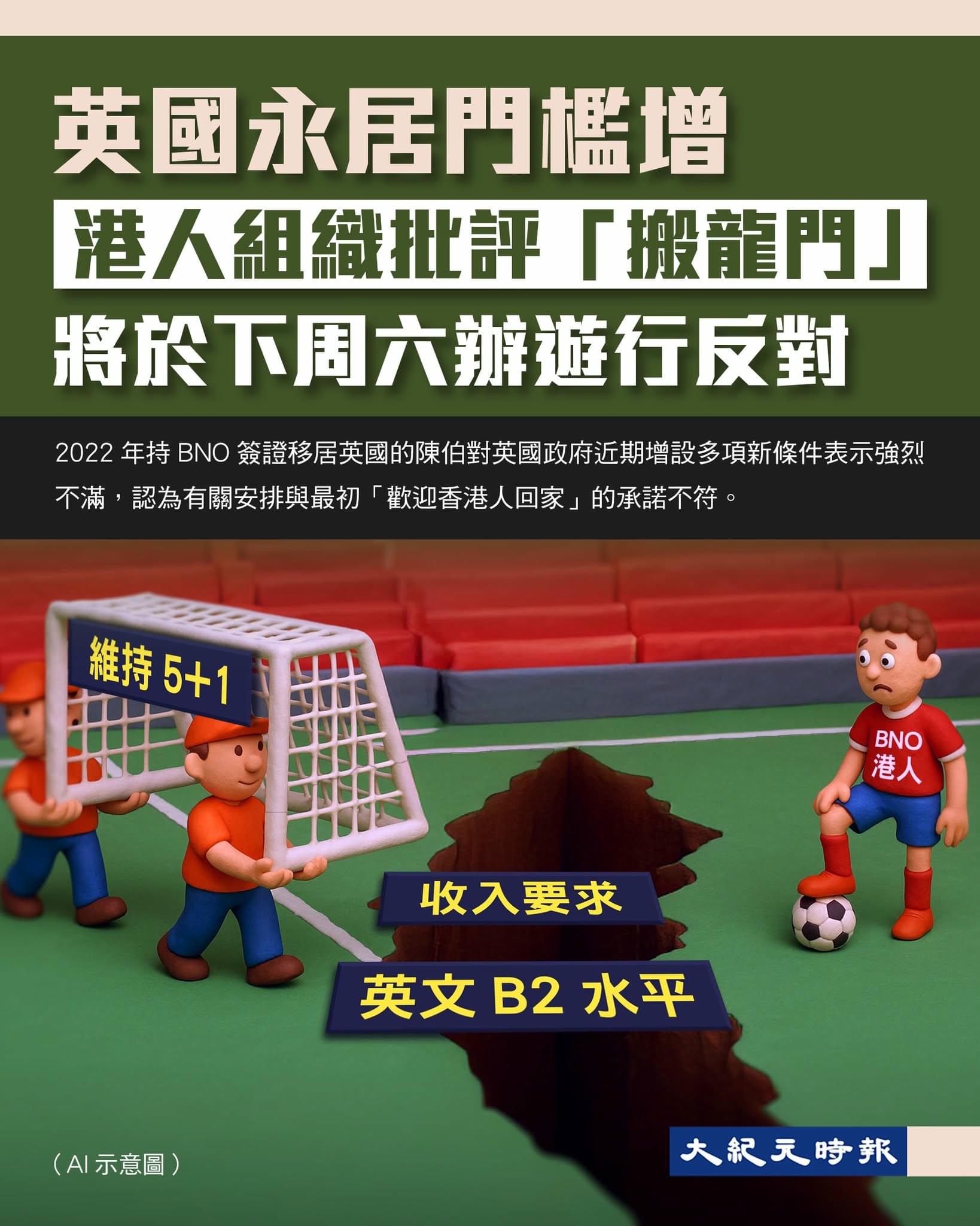 BNO永居恐要收入＋B2英文 港人斥英國反口「搬龍門」 12‧6 倫敦遊行四大訴求曝光 | LIHKG 討論區
