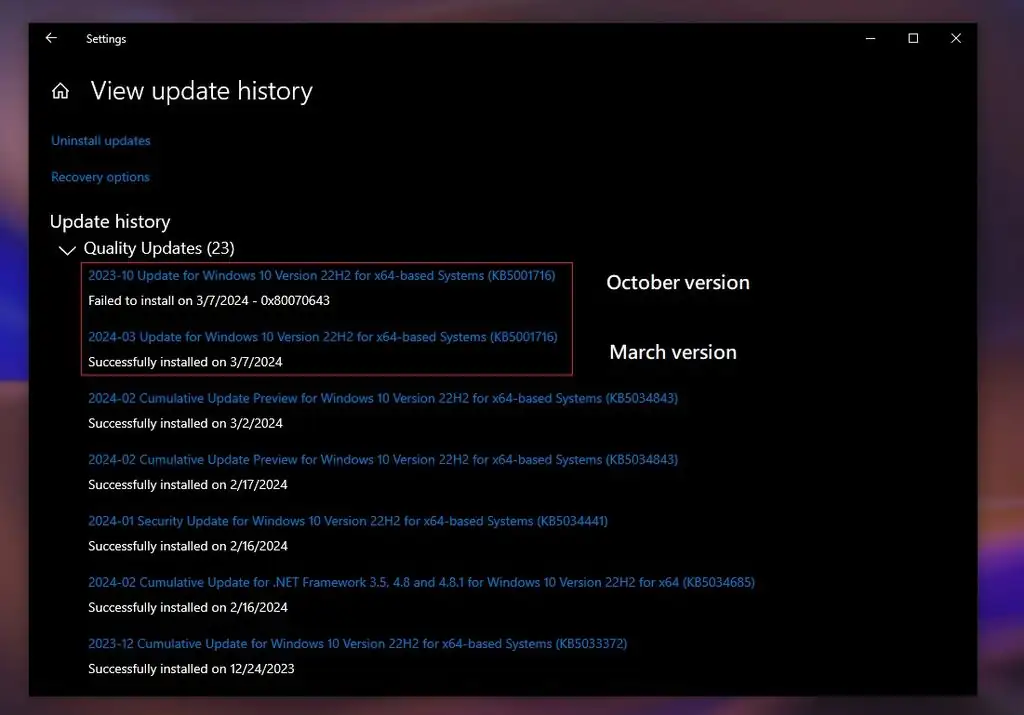 微軟承認Update存在Bugs：Win10 會要求安裝23年10月舊版本；Win11可選更新無法安裝 | LIHKG 討論區