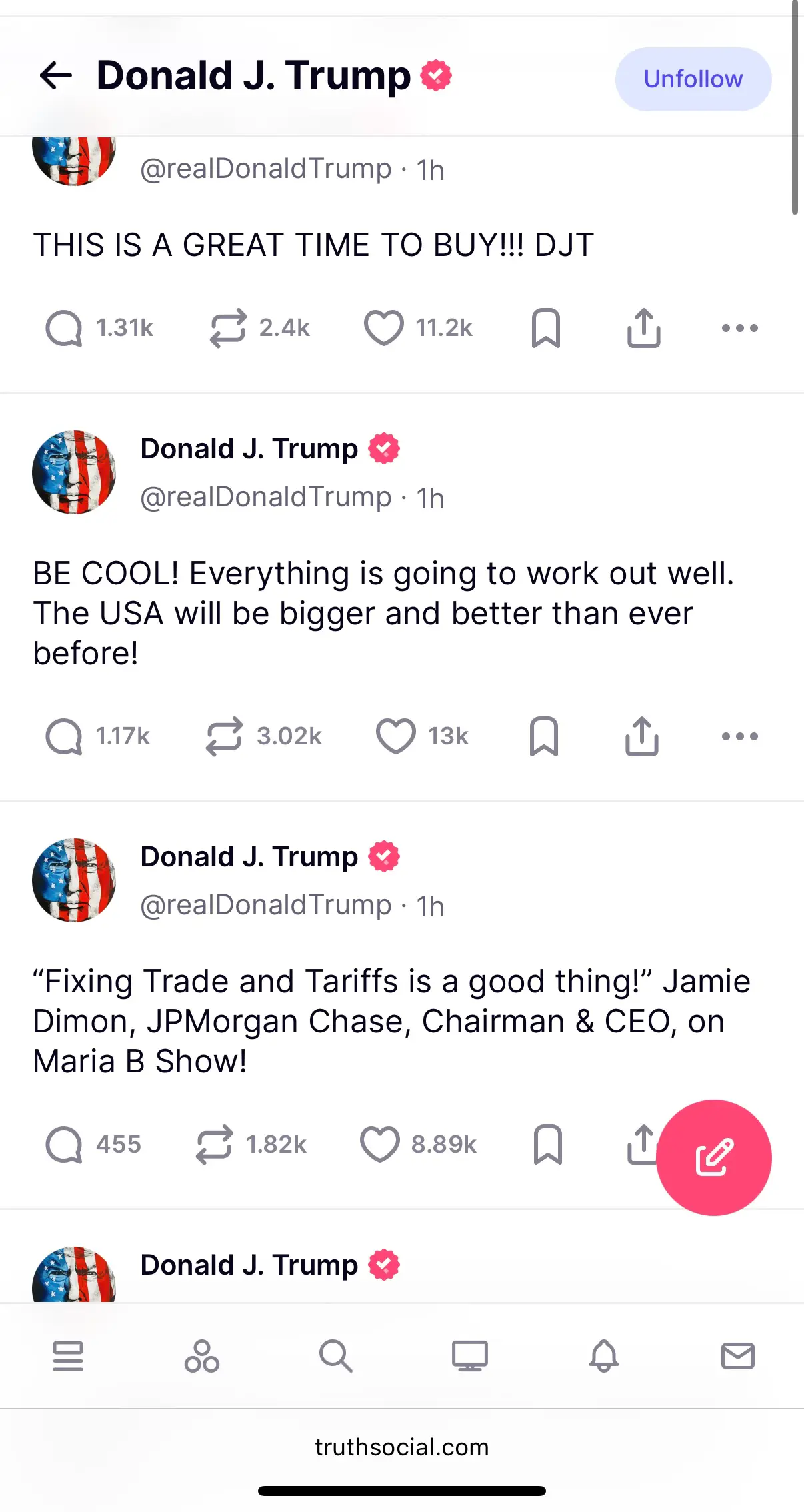 特朗普稱現在是時候買入DJT | LIHKG 討論區