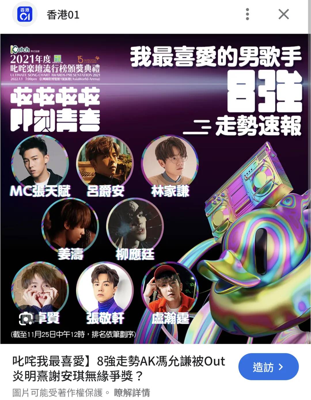 2025叱咤我最喜愛最後5強 | LIHKG 討論區