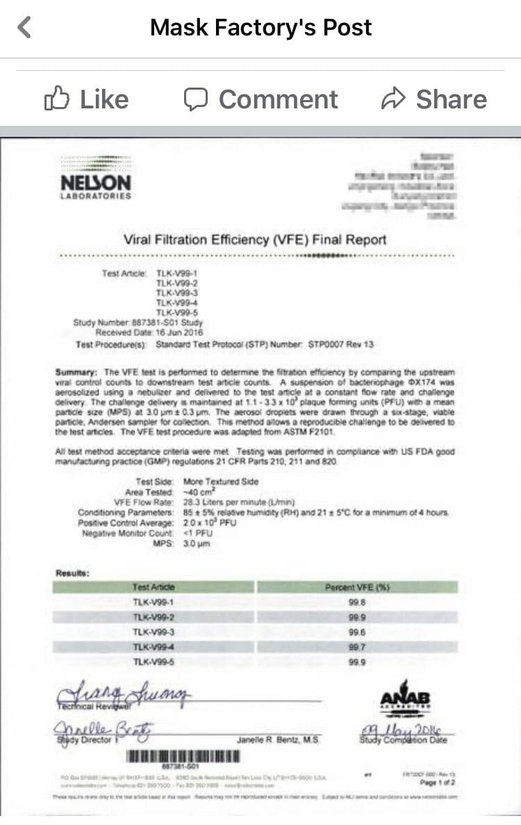 口罩工廠Mask Factory 涉嫌偽造Nelson Report | LIHKG 討論區