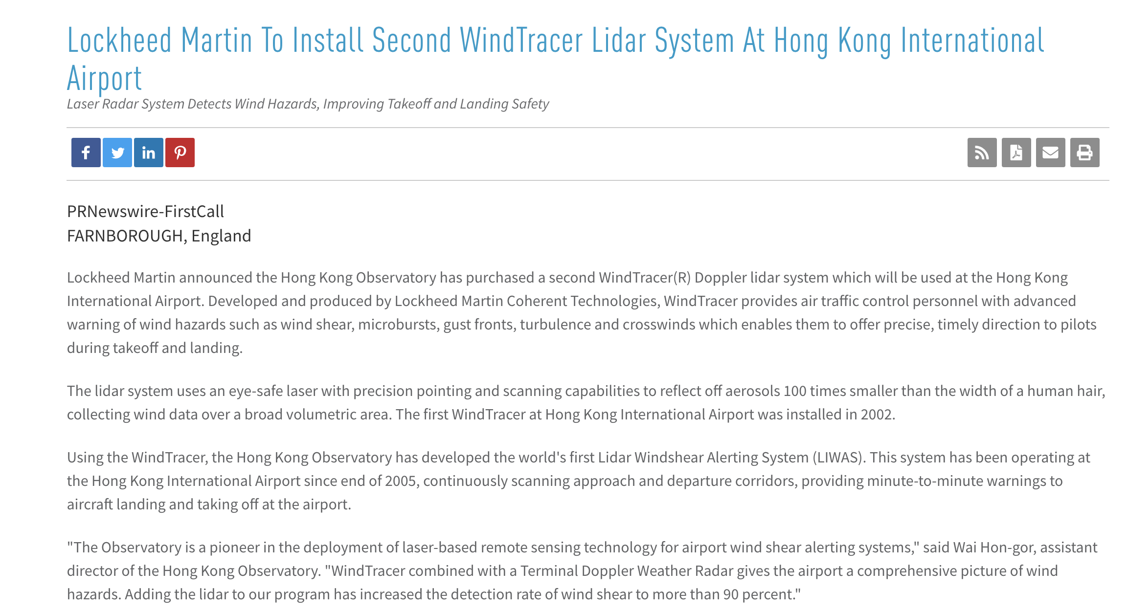 中國宣布制裁LOCKHEED MARTIN，而香港天文台及機場採用的是佢的系統！ | LIHKG 討論區
