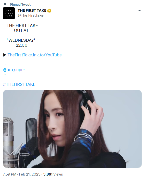 Uru終於登上The First Take！！ | LIHKG 討論區